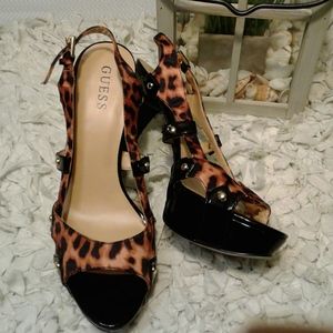 Guess Shoes | Guess Neon Sandalsheels Size 75 | Poshmark